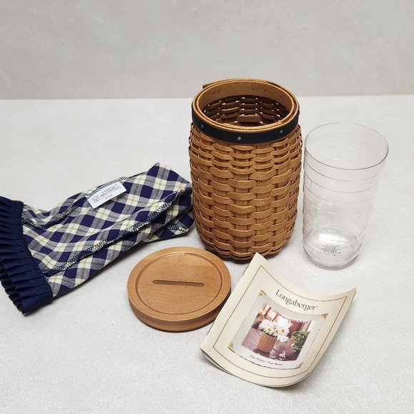 Longaberger | Accents | Longaberger Blue Ribbon Pride Coin Bank Basket ...